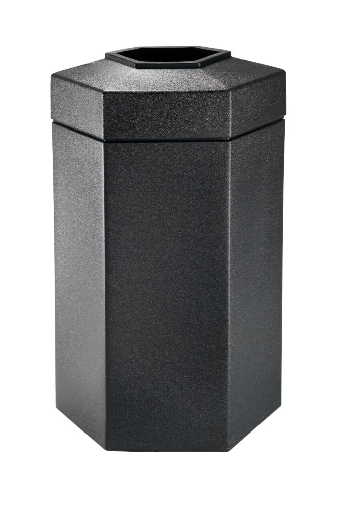 Waste Container with Open Top - Hexagon 50 Gallon