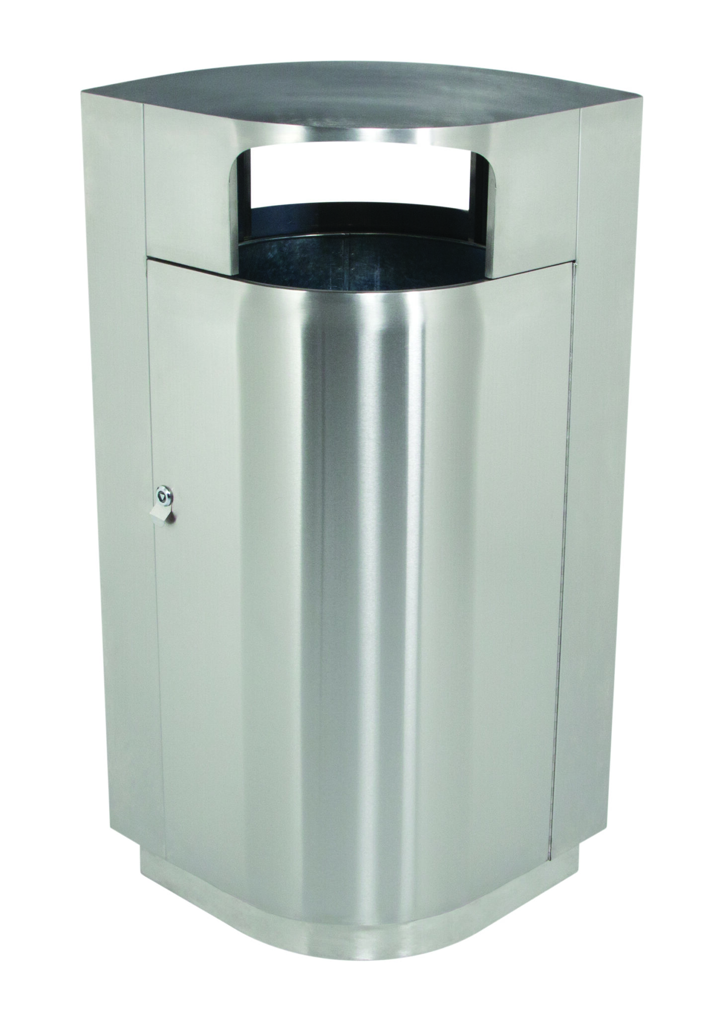 Stainless Steel Waste Container - Leafview1 40 Gallon