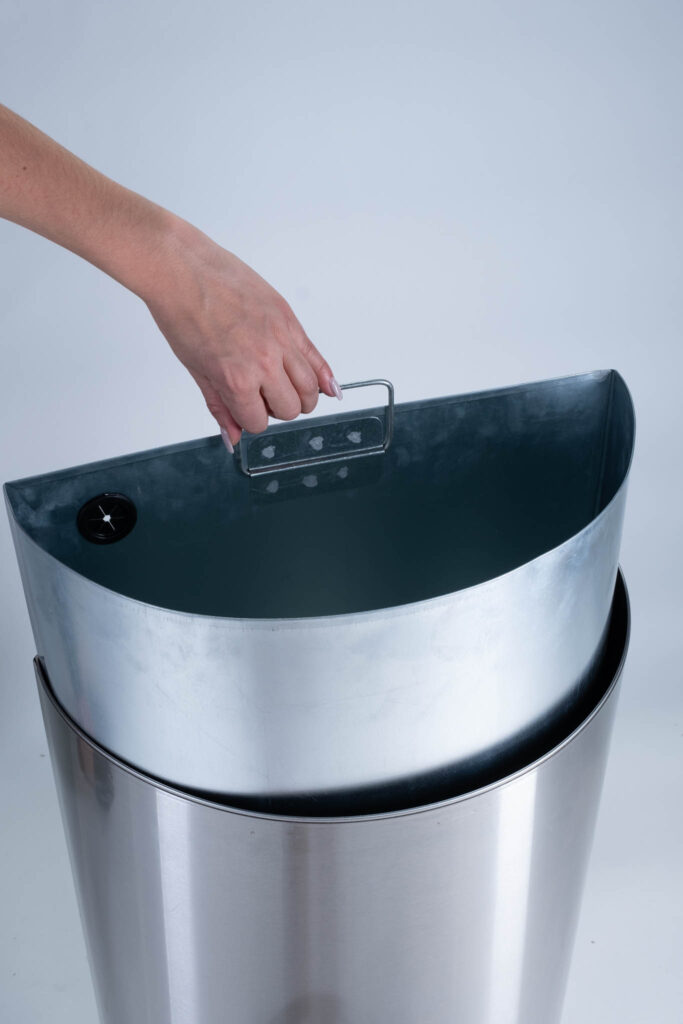 Waste Container - Half Moon 15 Gallon